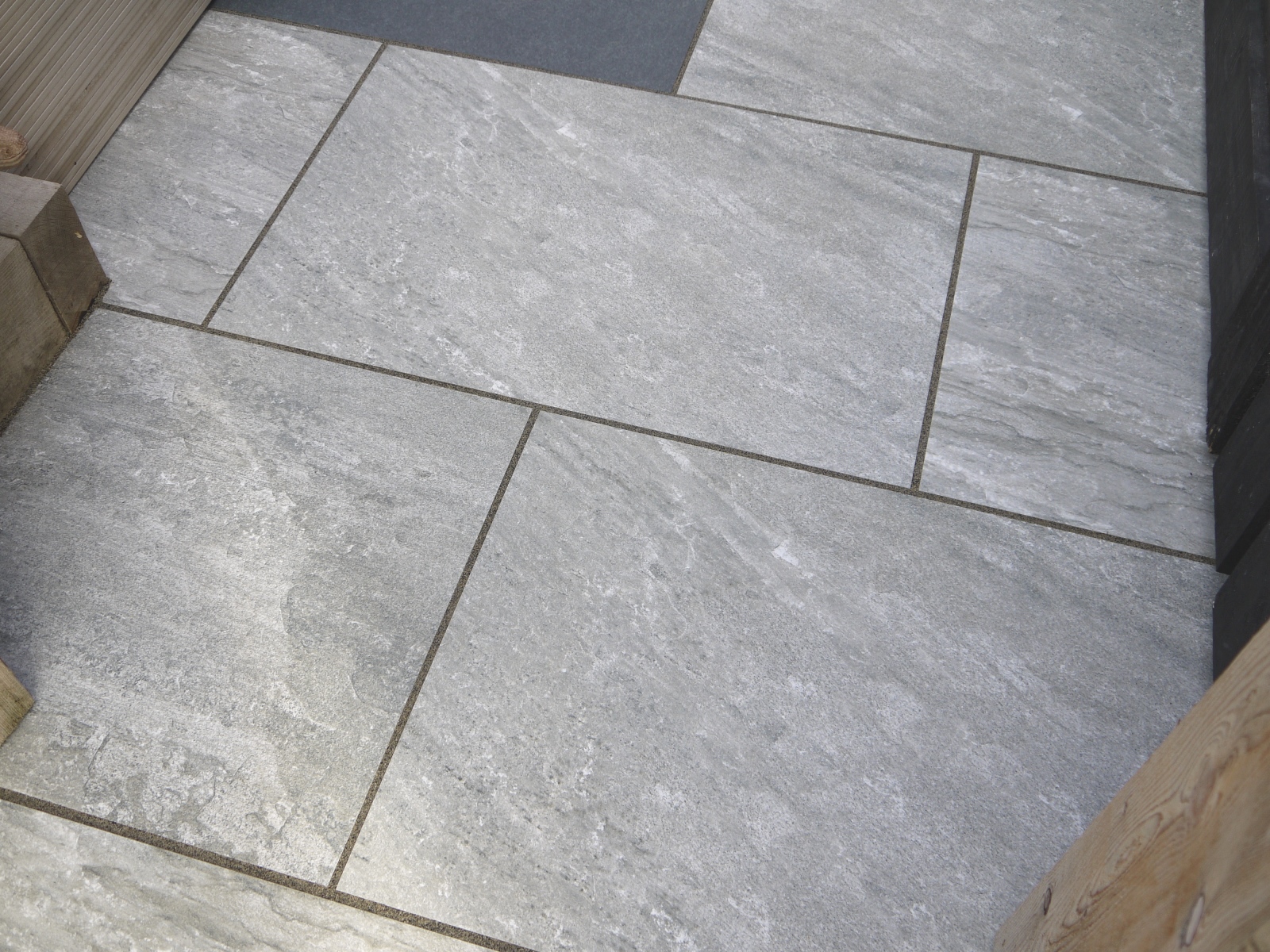 Grey Porcelain Paving Patio Vitrified Rectified ELSA Stone Effect ...
